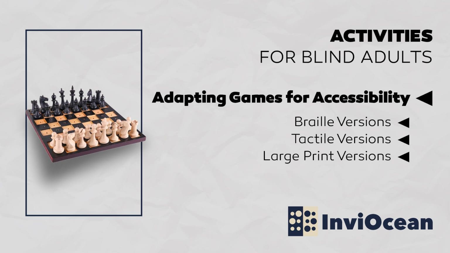 Activities for the blind people: Guide - InviOcean